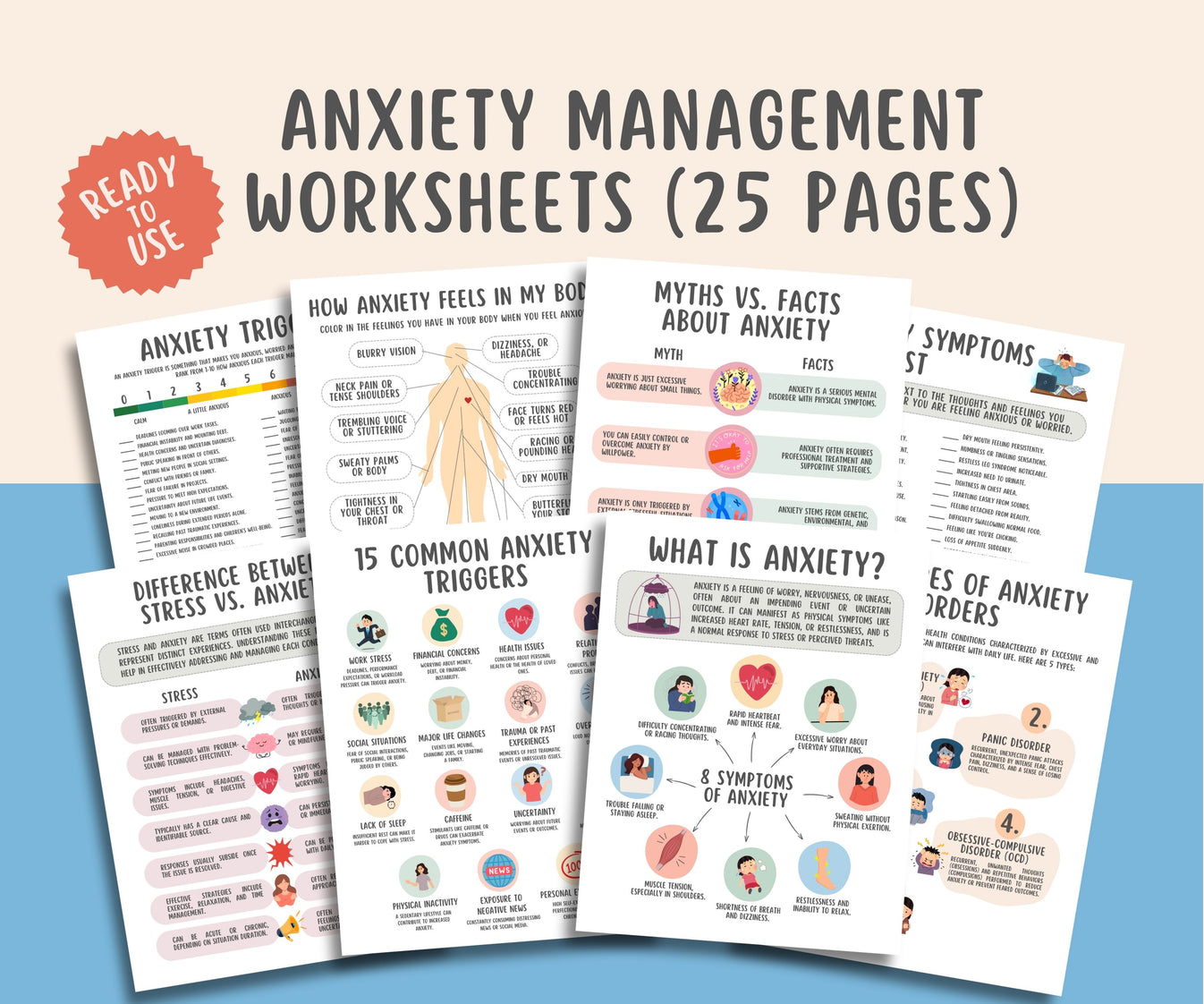 25 Anxiety Management Worksheets For Adults – MindSpace