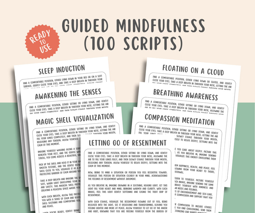 Guided Mindfulness (100 Scripts) – MindSpacePrintables