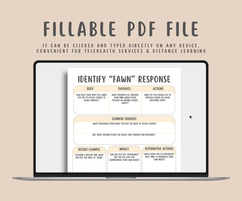 Fight, Flight, Freeze, Fawn Trauma Responses Worksheets – MindSpace