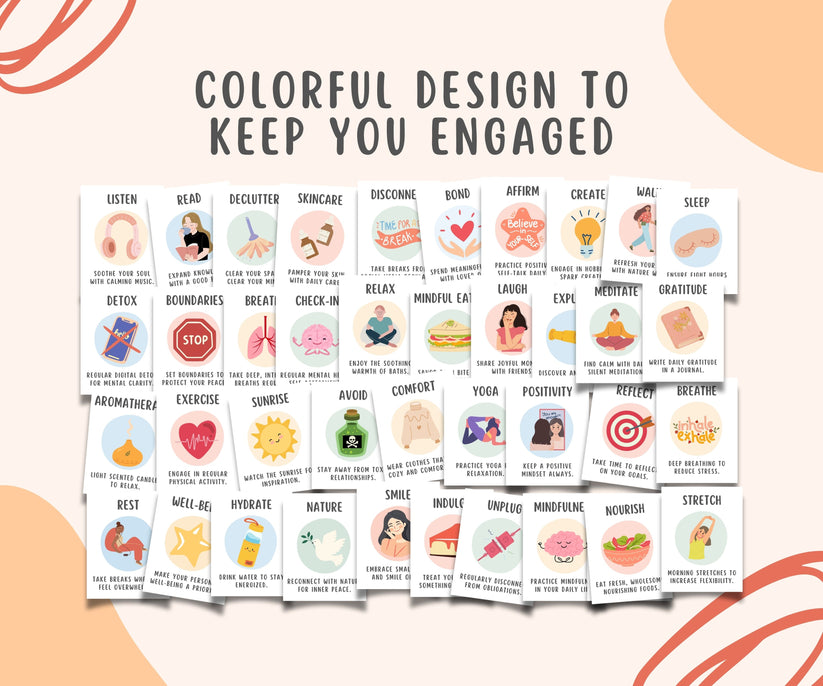 40 Self-Care Ideas Flashcards – MindSpace