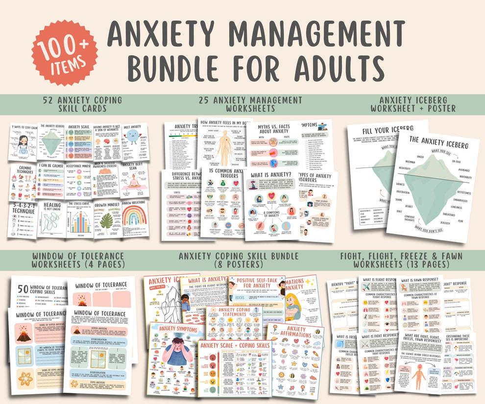 Anxiety Management Bundle For Adults (100+Items) – MindSpace