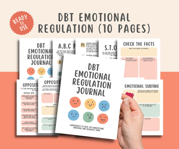 DBT Emotional Regulation Worksheets (10 Pages) – MindSpacePrintables