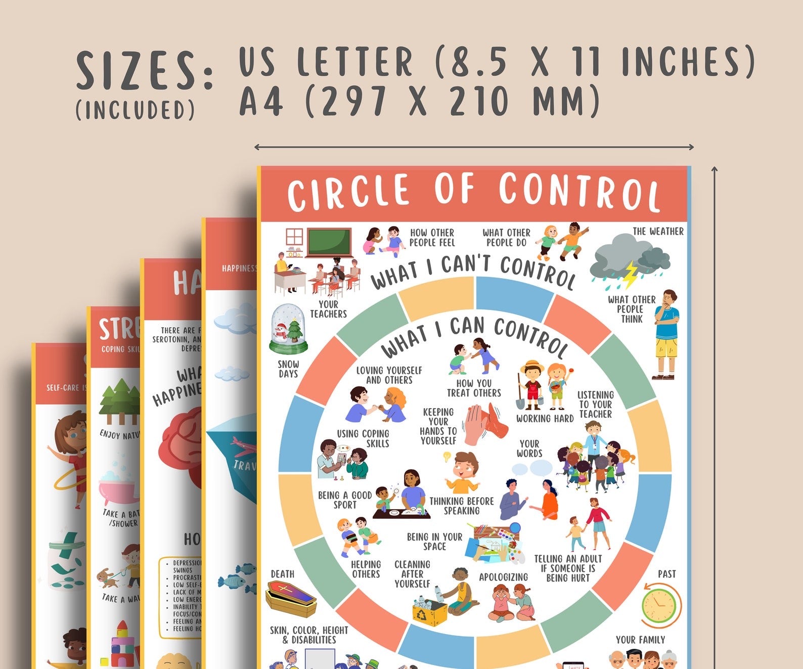 Mental Health Coping Skills Printable Bundle for Kids & Teens – MindSpace