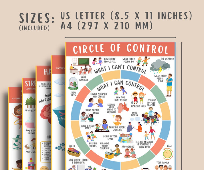 Mental Health Coping Skills Printable Bundle for Kids & Teens – MindSpace