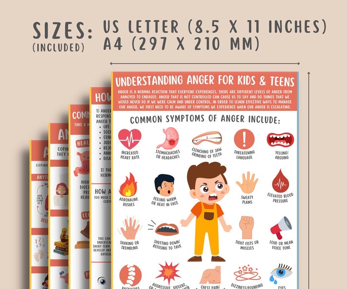 Anger Management Coping Skills for Kids Teens 7 Pages – MindSpace