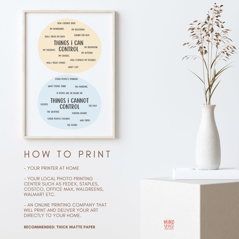 Things I Can Control Poster – MindSpace
