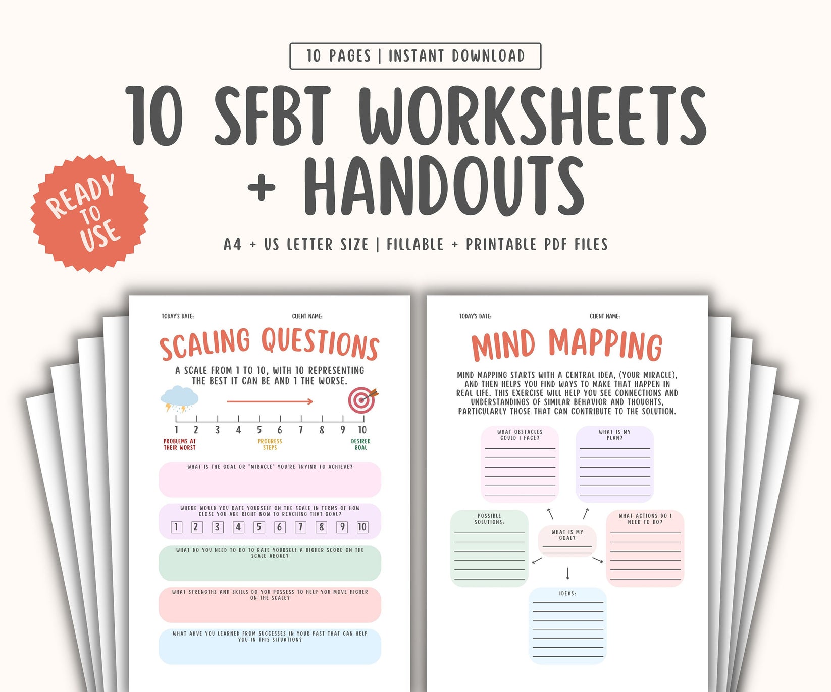 Solution Focused Therapy Worksheets – MindSpace