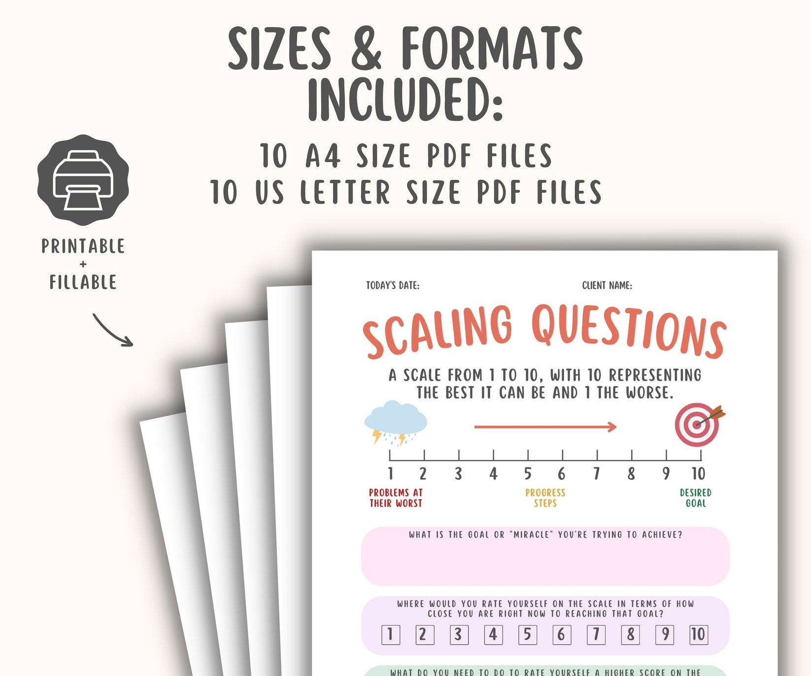 Solution Focused Therapy Worksheets – MindSpace