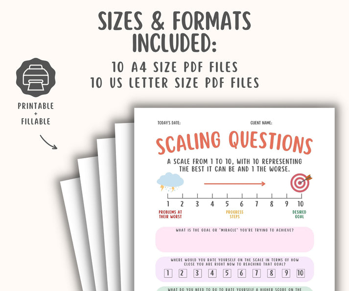 Solution Focused Therapy Worksheets – MindSpacePrintables