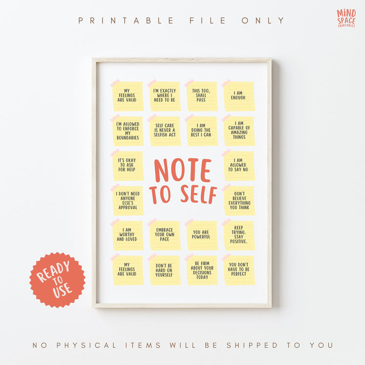 Note To Self Poster – MindSpace