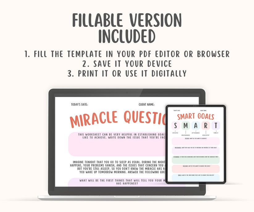 Solution Focused Therapy Worksheets – MindSpace