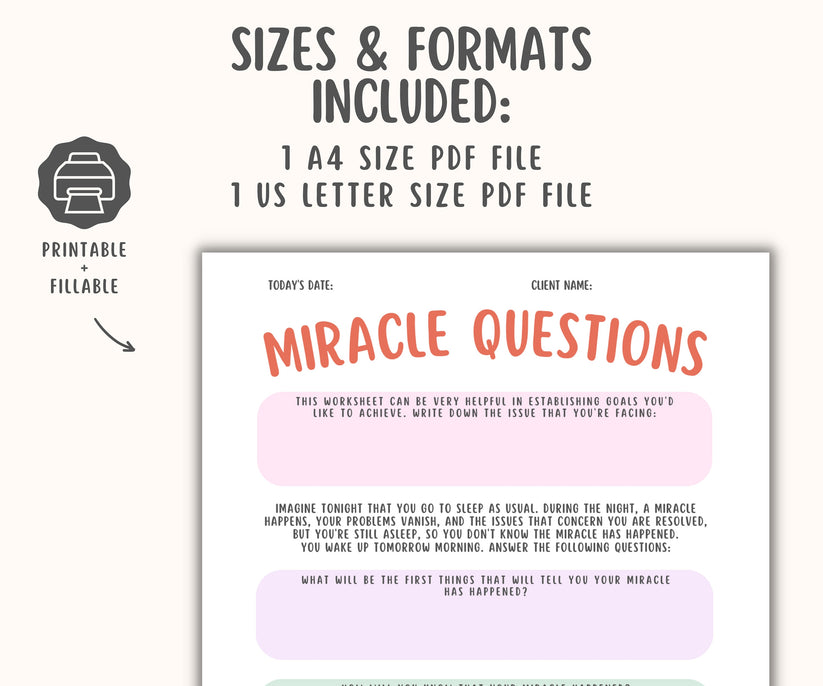 Miracle Questions Worksheet – MindSpace