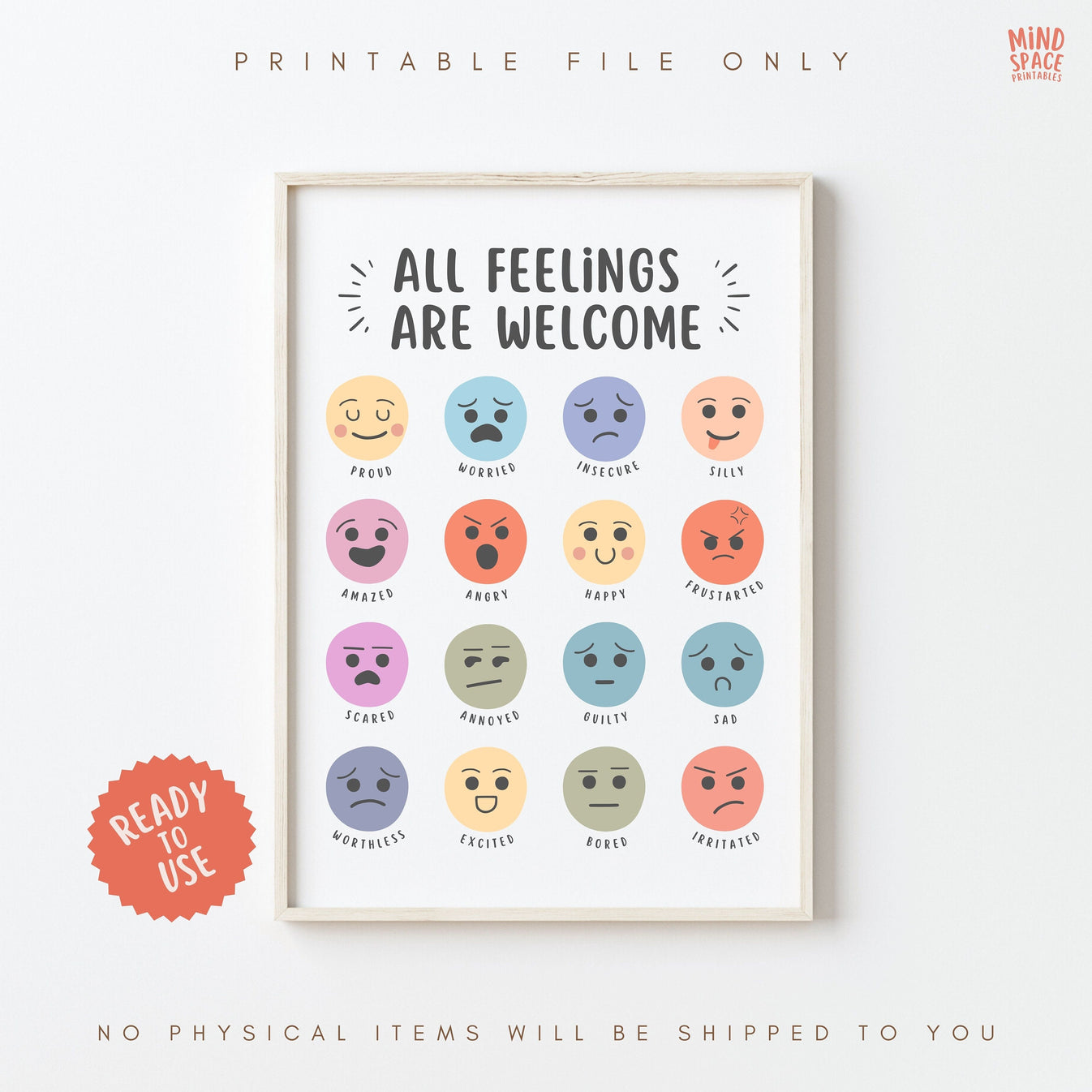 All Feelings Are Welcome Poster – MindSpace