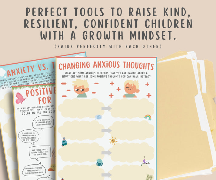 Changing Anxious Thoughts Worksheet for Kids & Teens – MindSpace