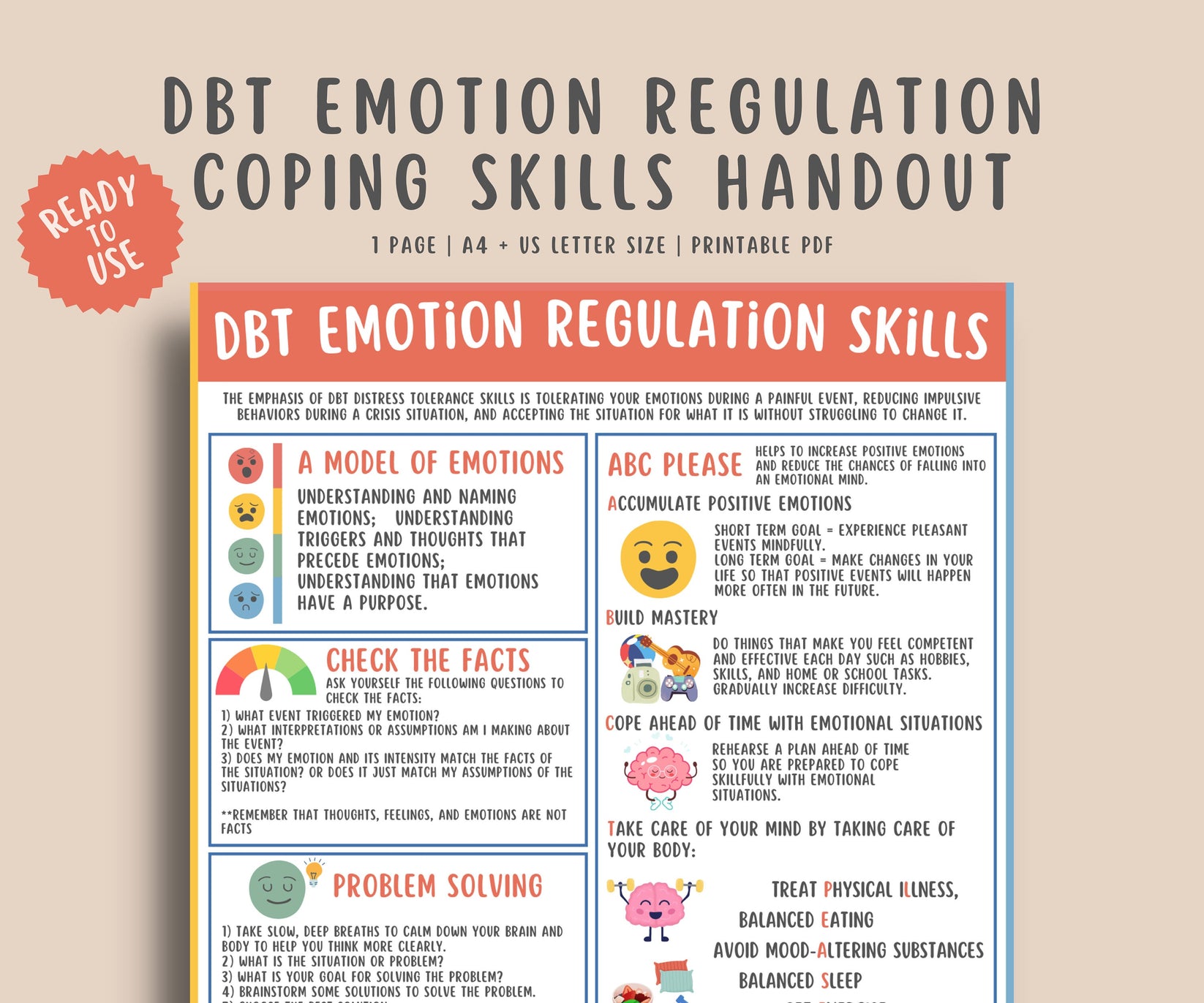 DBT Emotion Regulation Coping Skills Handout – MindSpace