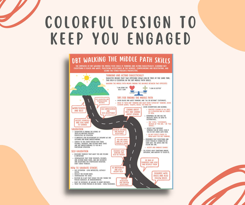 DBT Middle Path Coping Skills Handout Teens & Kids – MindSpace