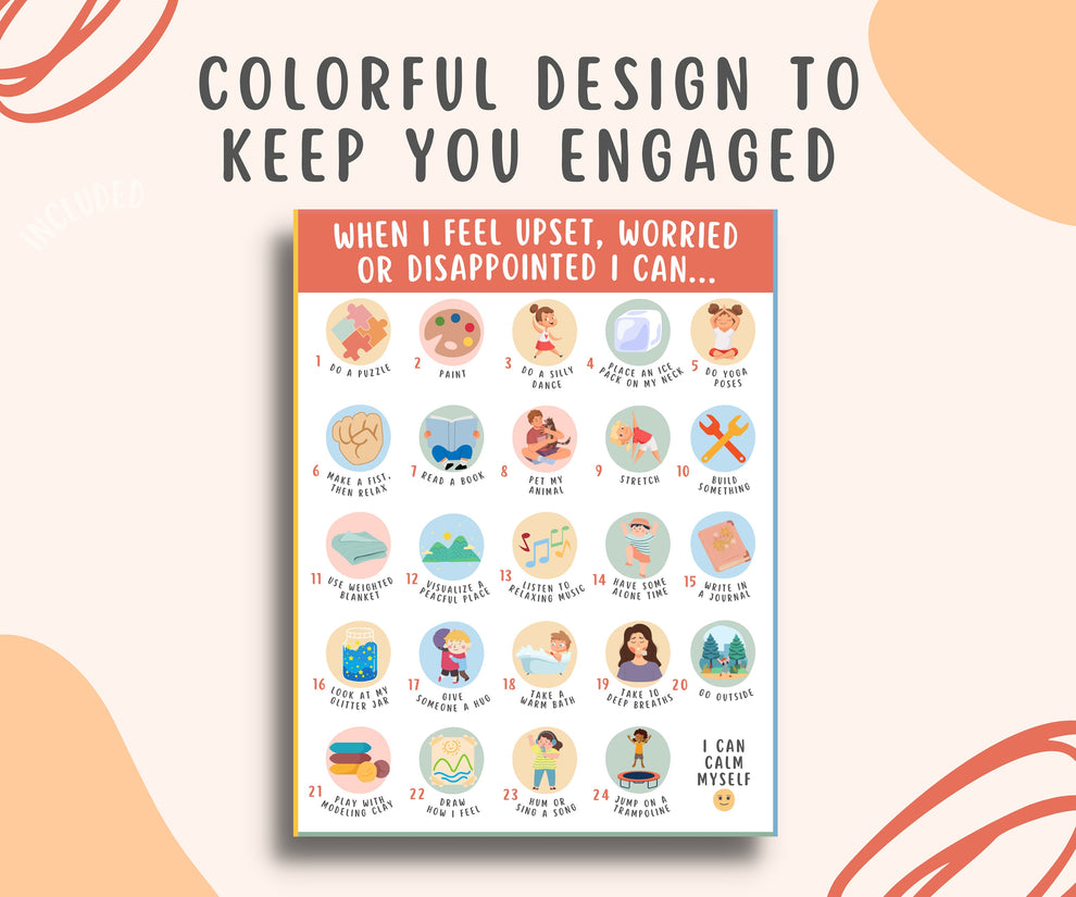 24 Grounding Strategies Poster for Kids & Teens – MindSpace