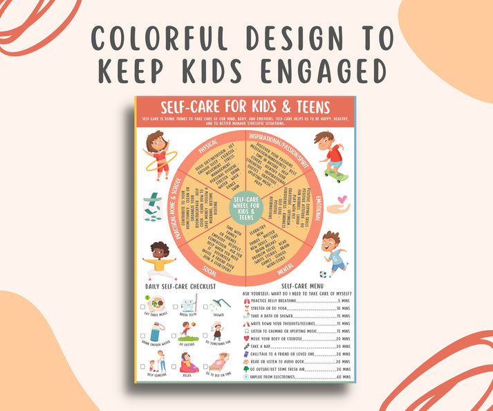 Self-Care Wheel Printable for Kids & Teens – MindSpace