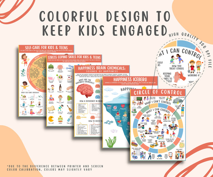 Mental Health Coping Skills Printable Bundle for Kids & Teens – MindSpace