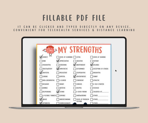 My Strengths Worksheet for Kids & Teens – MindSpace