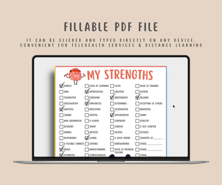 My Strengths Worksheet for Kids & Teens – MindSpace