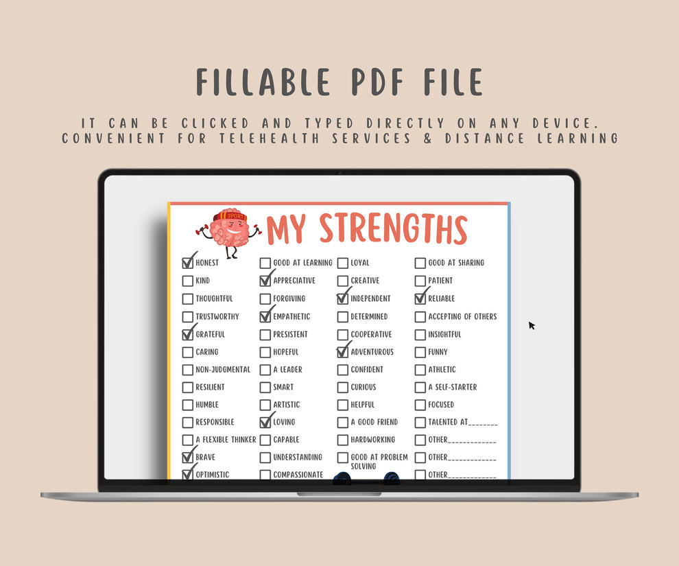 My Strengths Worksheet for Kids & Teens – MindSpace