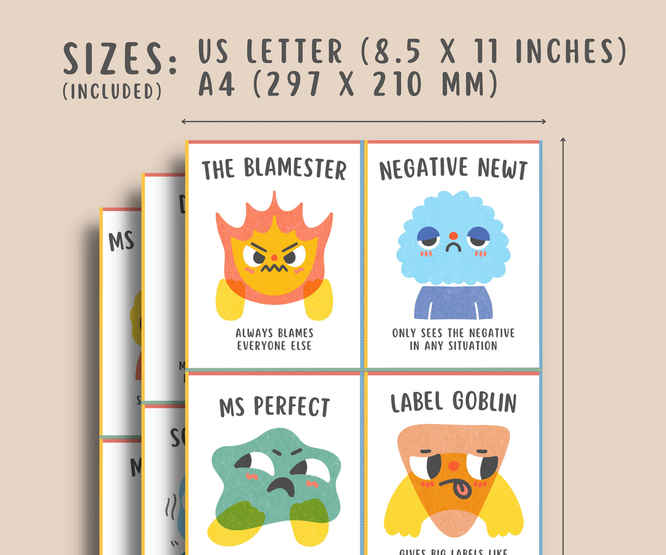 12 Thought Monsters Flashcards for Kids & Teens – MindSpace