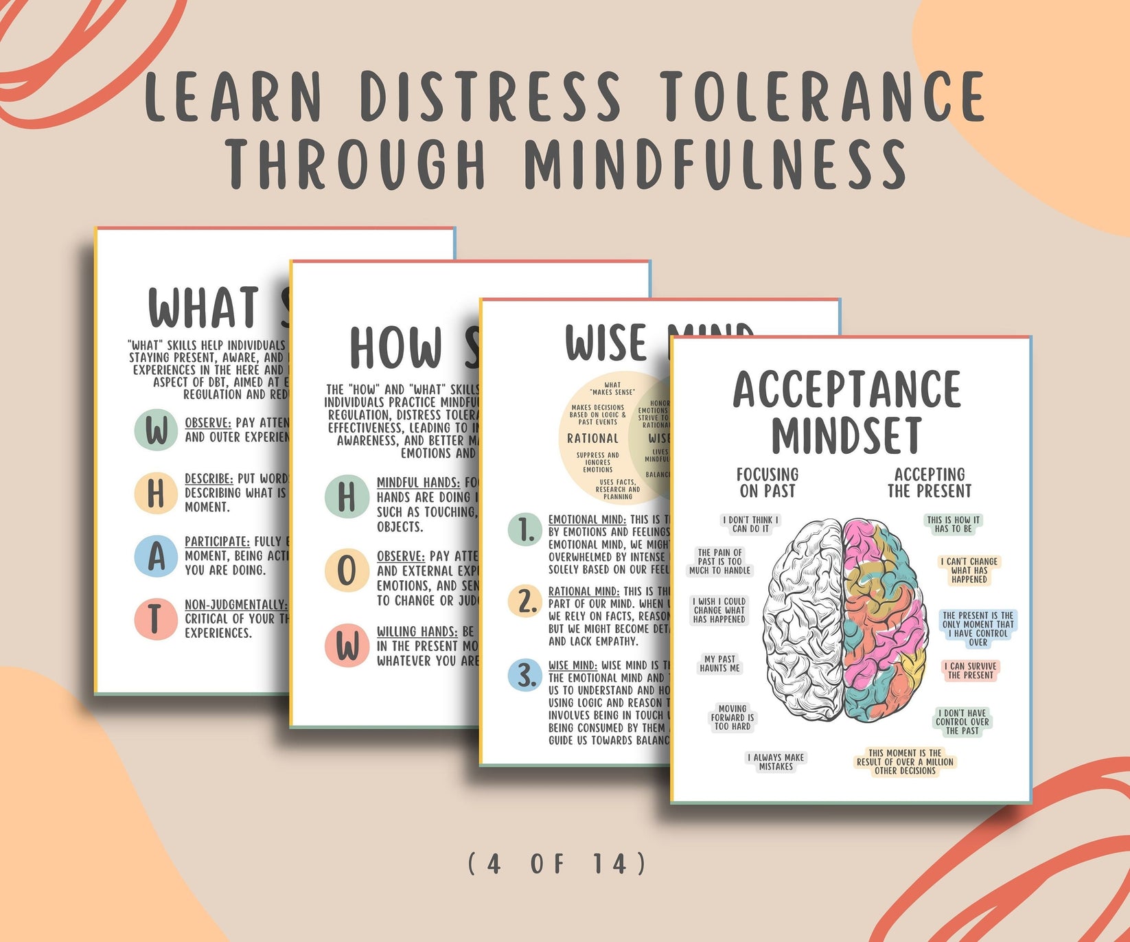 DBT Coping Skill Posters Bundle (14 Posters) – MindSpace