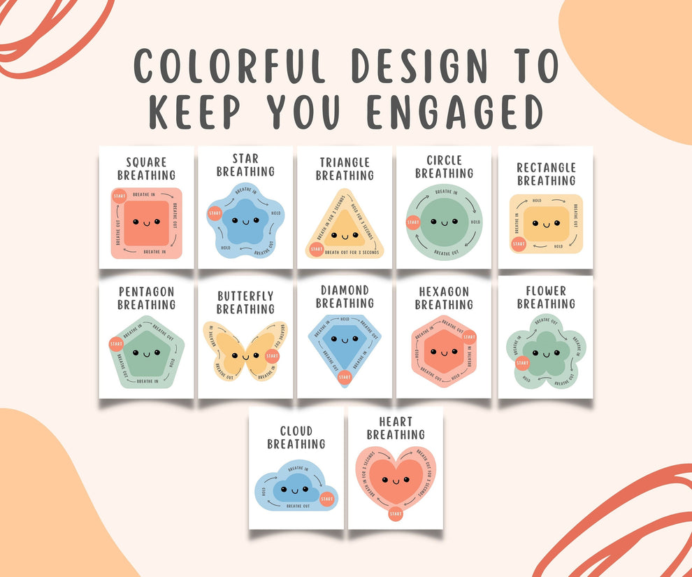 12 Mindful Shape Breathing Cards – MindSpace