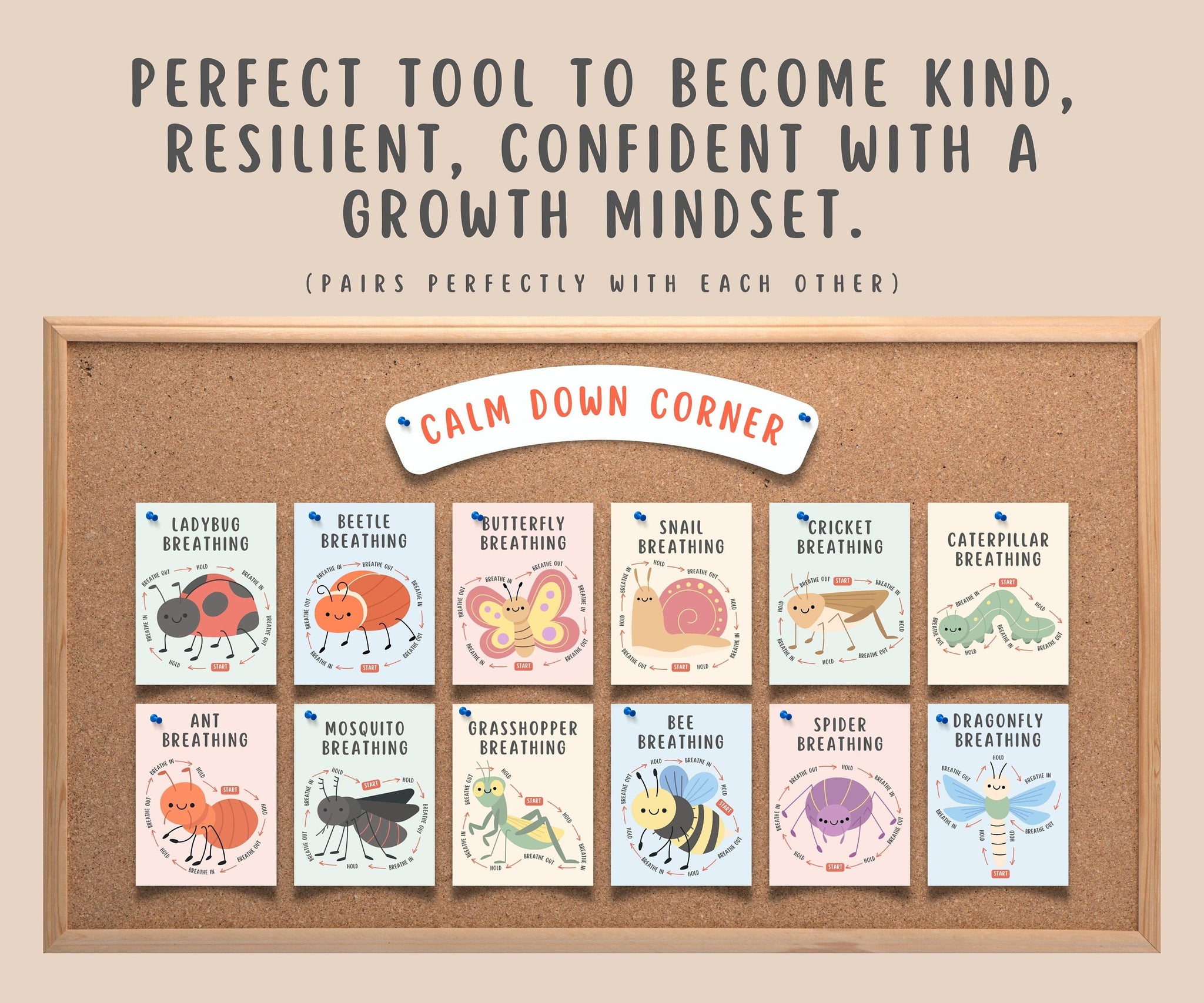 12 Insects Mindful Breathing Flashcards – MindSpace