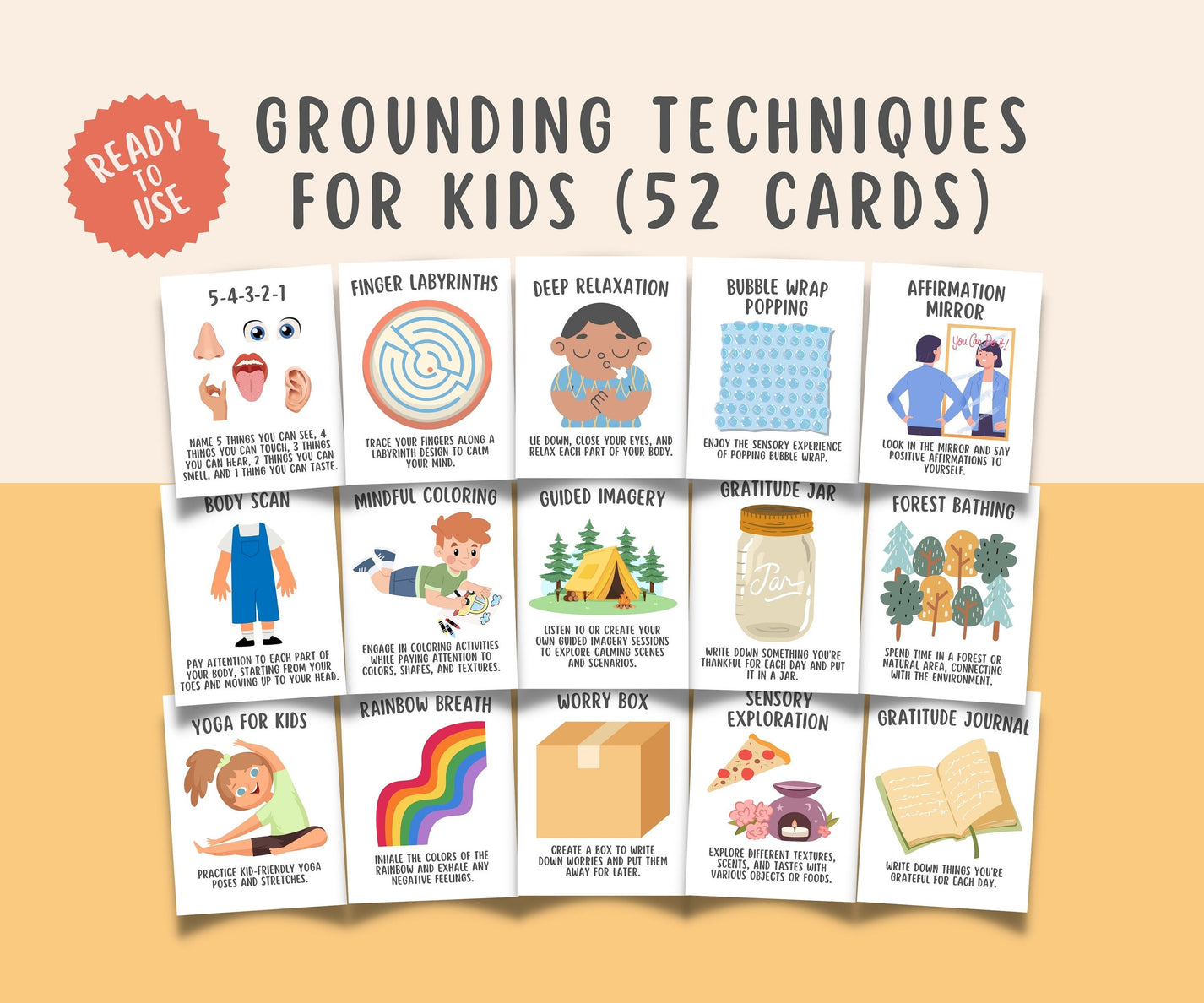 52 Grounding Techniques Flashcards – MindSpace