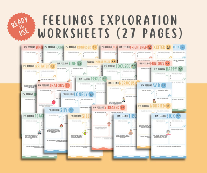 27 Feelings Exploration Worksheets for Kids & Teens – MindSpace