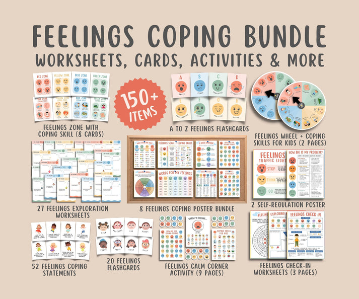 Feelings Coping Bundle for kids & teens (150+ items) – MindSpace