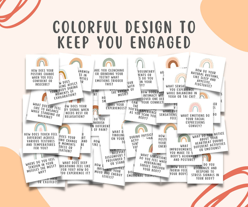 100 Somatic Therapy Awareness Journal Prompt Cards – MindSpace