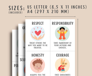 42 Moral Value Cards for Kids – MindSpace