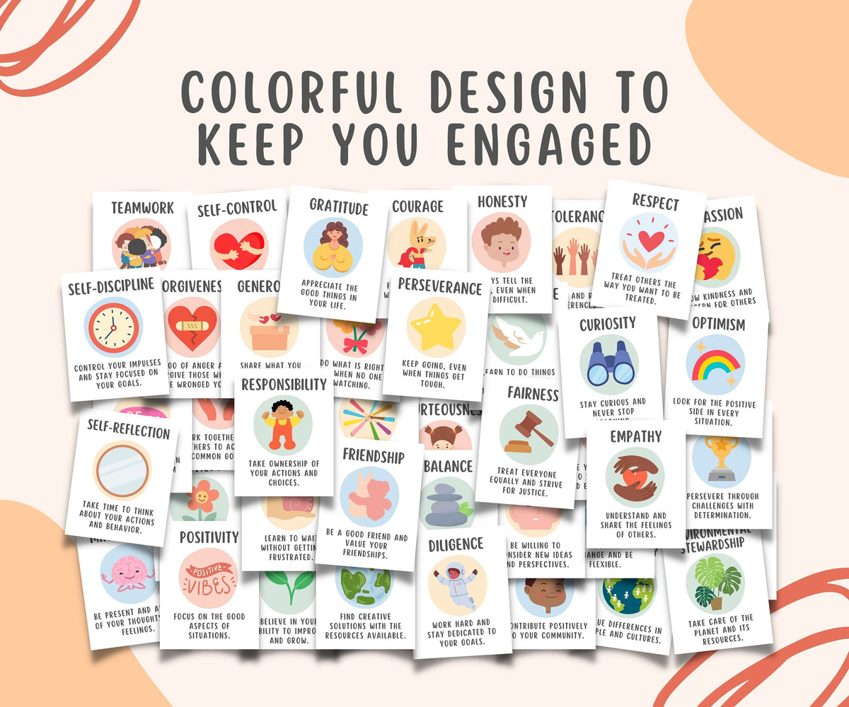 42 Moral Value Cards for Kids – MindSpace
