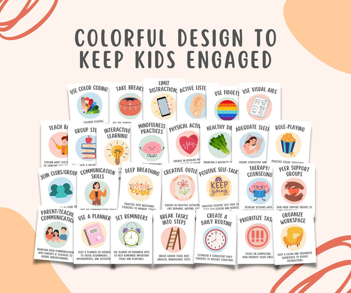 28 ADHD Coping Skills Flashcards for Kids and Teens – MindSpace