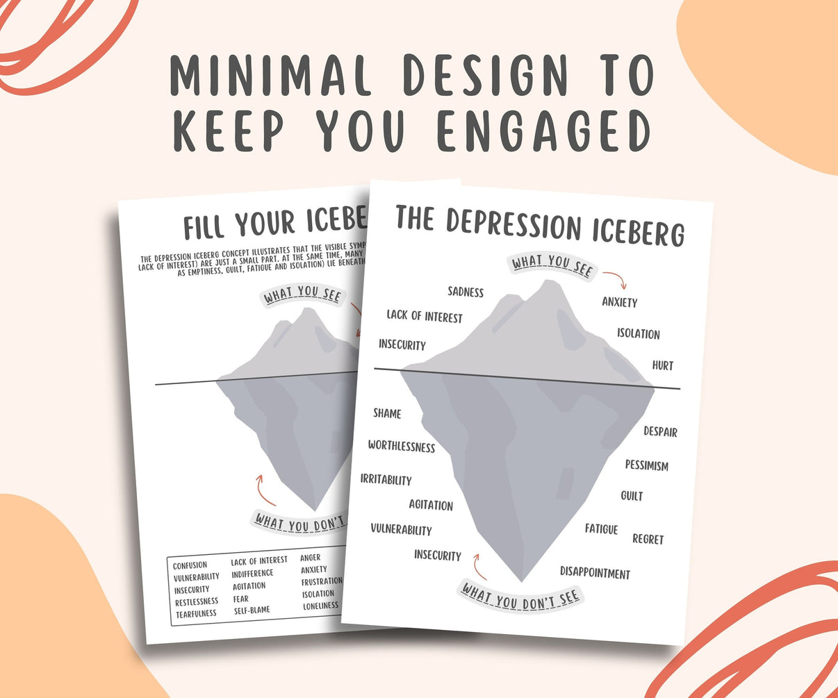 Depression Iceberg Worksheets (set of 2) – MindSpace